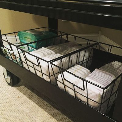 Dad Turns A Tool Cart Into An Awesome Baby Changing Table